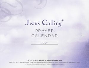 Jesus Calling July Prayer Calendar - Jesus Calling