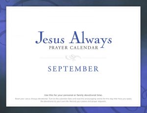 Jesus Always September Prayer Calendar - Jesus Calling