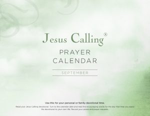 Jesus Calling September Prayer Calendar - Jesus Calling