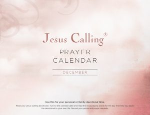 Jesus Calling December Prayer Calendar - Jesus Calling